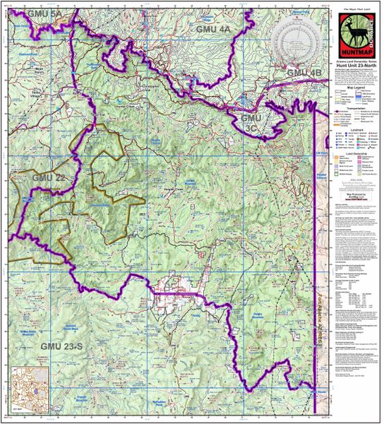 Arizona HuntMap GMU 23N