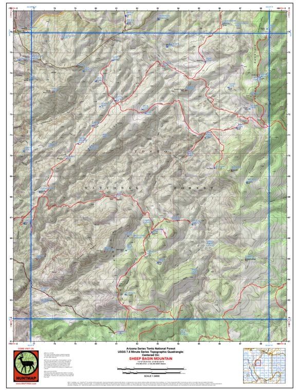 Single Custom-Center USGS topo maps