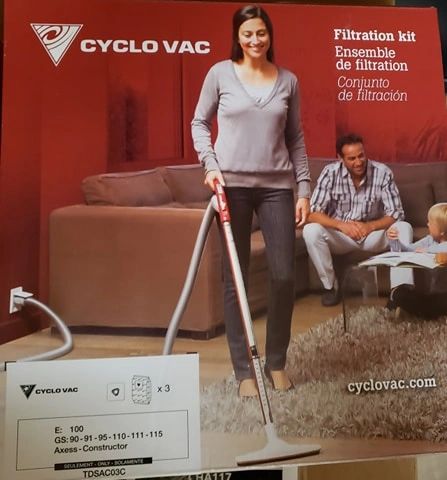 3 sacs Cyclo-Vac TDSAC03C