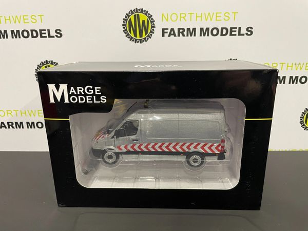 MARGE MODELS 1:32 SCALE MERCEDES SPRINTER VAN - SILVER CONVOY