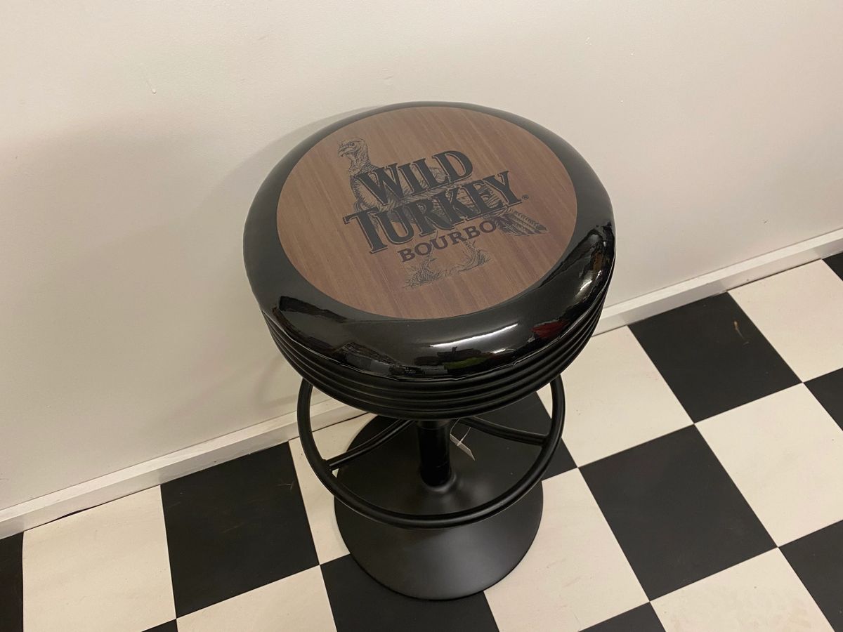 WILD TURKEY BLACK BAR STOOL
