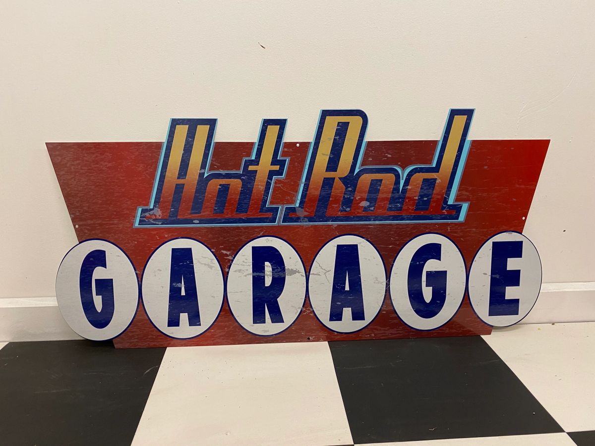 HOT ROD GARAGE METAL SIGN