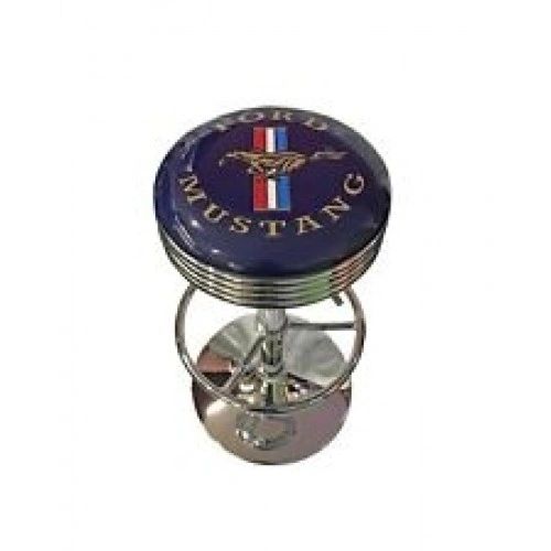FORD BLUE MUSTANG BAR STOOL