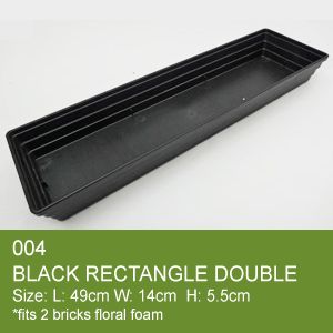 Rectangle Double Plastic Vase
