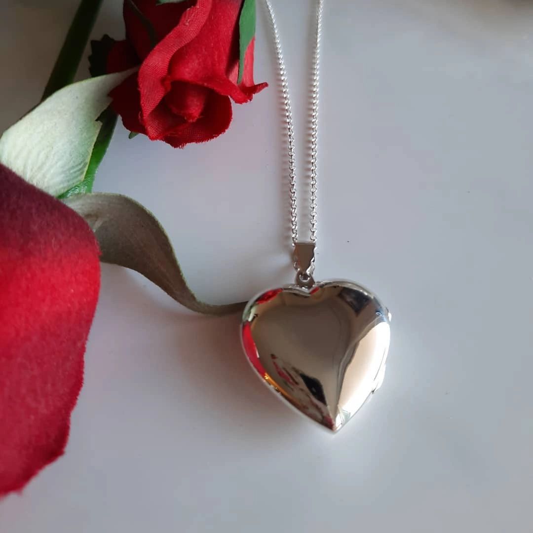Large puffy heart locket