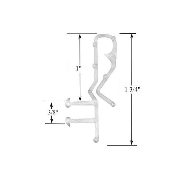 1 3/4" Hidden Channel CLEAR VALANCE RETAINER CLIPS | Shade Doctor of Maine