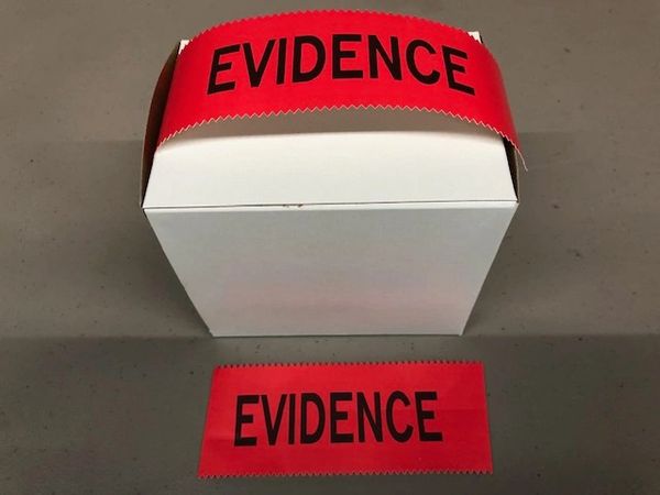 Tamper Evident Tape Solid 2" x 108' "EVIDENCE" (With Easy Peel Back ...