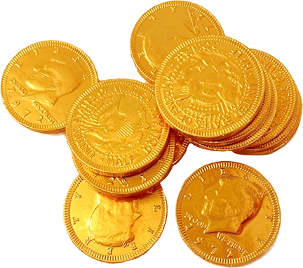 Chocolate Coins Gold Medium