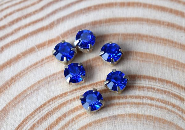 5mm Chaton Montee - Deep Blue