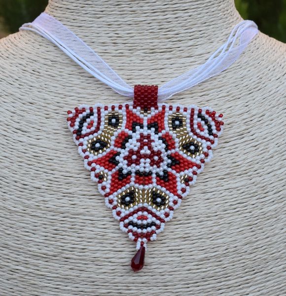 Inca Red Triangle Pendant