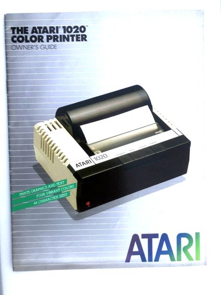 Atari 1020 printer user manual