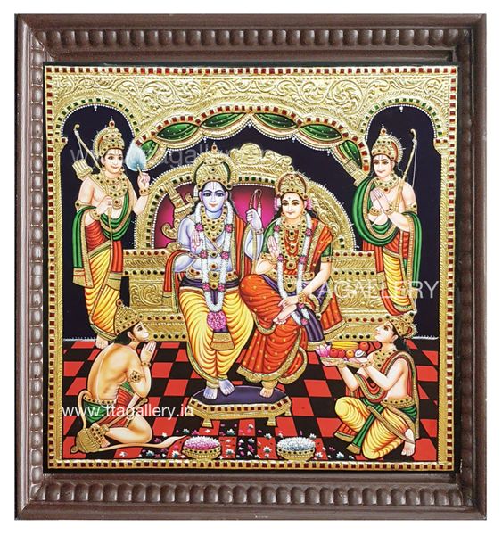 Ramar Family Tanjore Painting