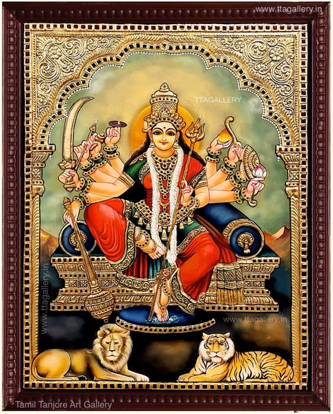 Sri Durga Devi Tanjore Painting