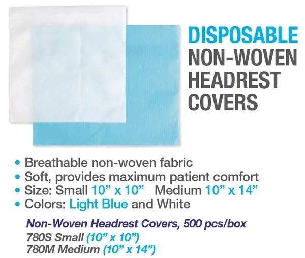 Disposable Non-Woven Headrest Covers (500 pcs)