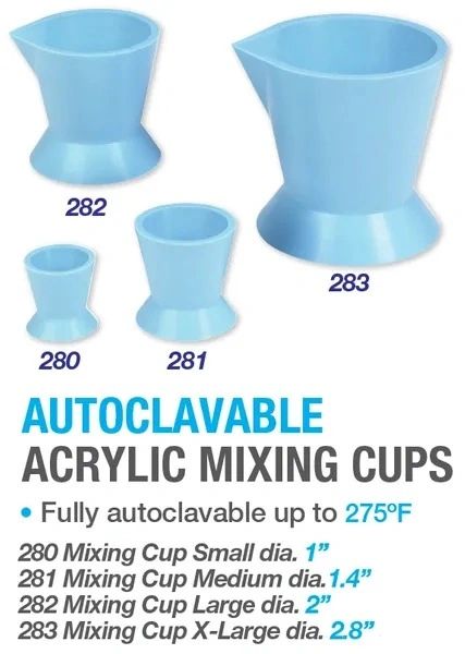 Autoclavable Acrylic Mixing Cup (1 pc)