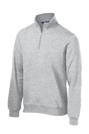 Bridging Life logo- 1/4 zip adult pullover in light grey | Traumawear