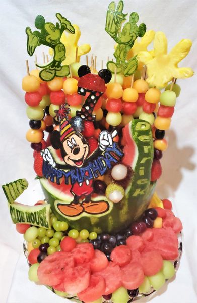 Detailed Mickey Mouse Fruit Platter