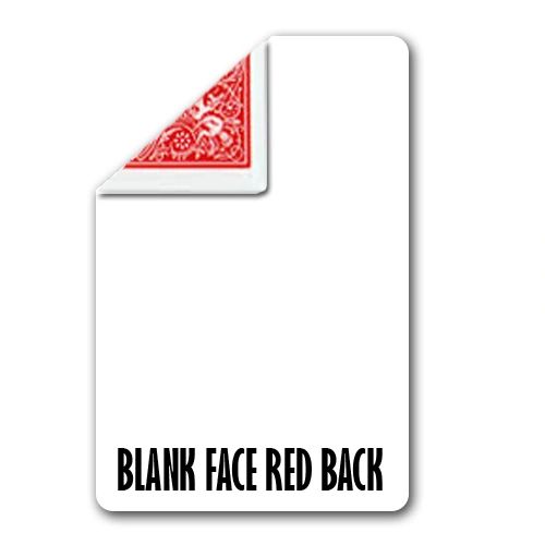 Blank Face Red Back Bicycle Deck