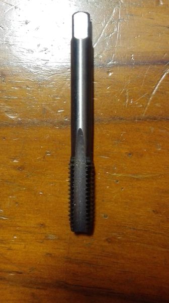 M10 x 1.25 hand tap LH. left handed. intermediate. Metric. HSS