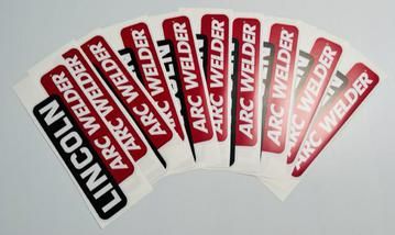 Bulk Lincoln Arc Welder 12" Decals, 100 Count