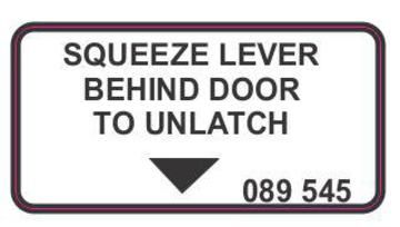 Miller Label Decal, Squeeze Lever / Part # 089-545