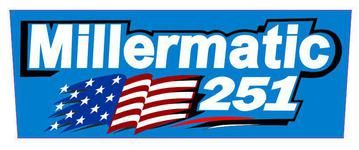 Millermatic 251 Decal, 8" by 3"