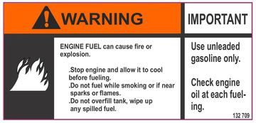 Miller Warning Label for Engine Fuel