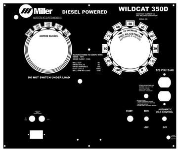 Miller Control Plate for Wildcat 350D
