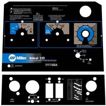 Miller Bobcat 225 Control Panel Decal, 2-Pcs