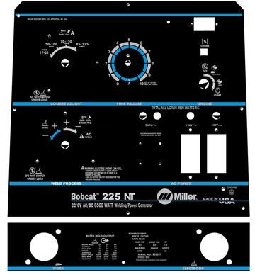 Miller Control Plate for Bobcat 225 NT - 8500 WATT and 8000 WATT
