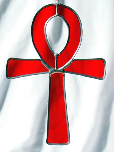Egyptian Ankh Stained Glass Suncatcher