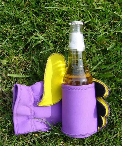 Purple/Gold Beer Glove