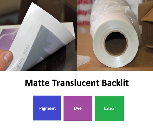 8.0mil Matte Translucent Backlit Polyester for Aqueous Ink (#541)