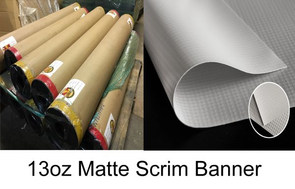 13oz Matte White Scrim Banner Vinyl for Solvent & Latex Ink (#605)