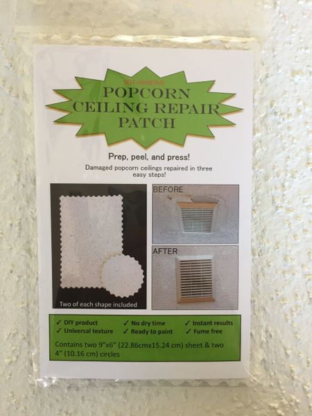 Self Adhesive Popcorn Ceiling Repair Patch 4 pack
