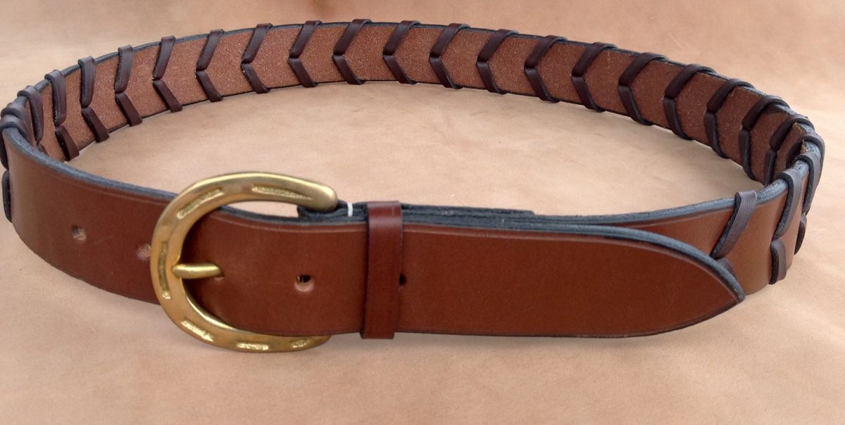 Laced Rein Leather Belt