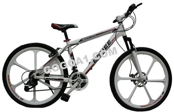 BEHEE Mountain Bicycle with Aluminum frame and white 26’’ Magnesium wheels