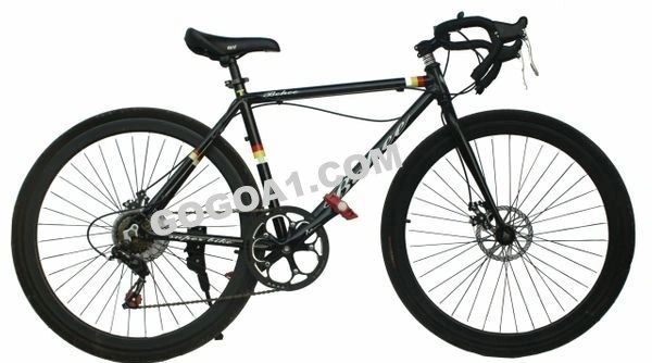 BEHEE Road bicycle with Aluminum frame and 26'' wheels, black