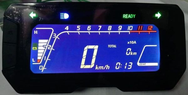 Digital color dashboard for Electric Motorcycle