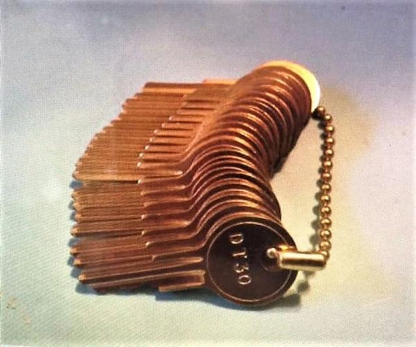 1 Full set Detex keys-for ECL230 locks-DT1 thru DT30-fits Battery ...