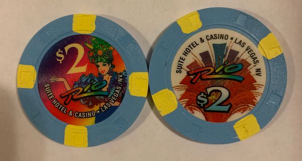 Las Vegas Rio Casino $2 Chip— uncirculated
