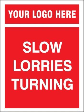 Traffic Sign - TRA1015 - Slow Lorries Turning | Mascot Signs - Estate ...