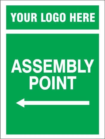 Fire Sign - FIR1003 - ASSEMBLY POINT (Left arrow) | Mascot Signs ...