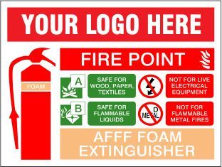 Fire Sign - FIR1026 - Fire point - AFFF Foam Extinguisher | Mascot ...