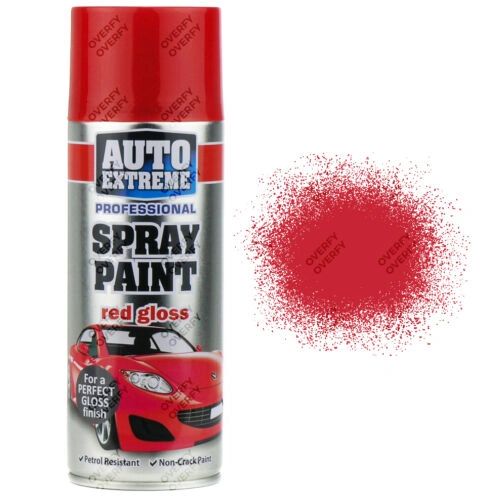 x1 400ml Red Gloss Spray Paint Aerosol Can Auto Extreme Car Wood Metal ...