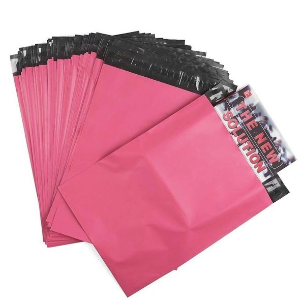 Pink Poly Mailers 12" x 15.5" Shipping Bags Plastic Packaging Mailing ...
