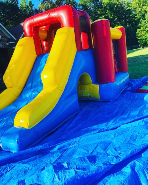 Toddler pool/slide combo waterslide