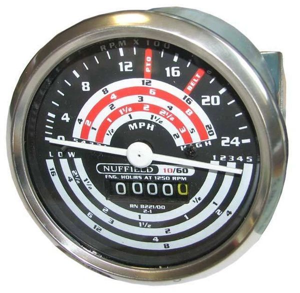 Nuffield 10/60 Tractor rev counter clock Tachometer Excellent Quality