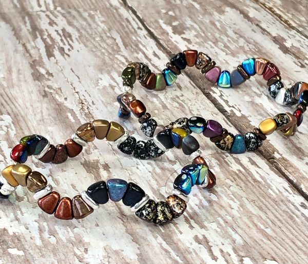 Wavy Stacking Bracelets Kit w/free Video Tutorial | Pumpkin Glass