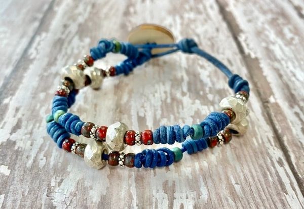 Bumpy Path Bracelets | Pumpkin Glass